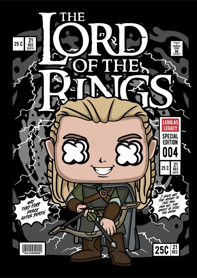 Legolas Lord of the Rings stock illustration. Illustration of drawing ...