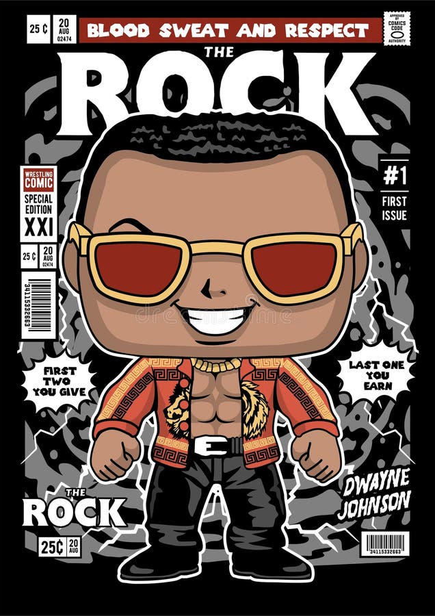 The Rock Dwayne Johnson stock illustration. Illustration of comics ...