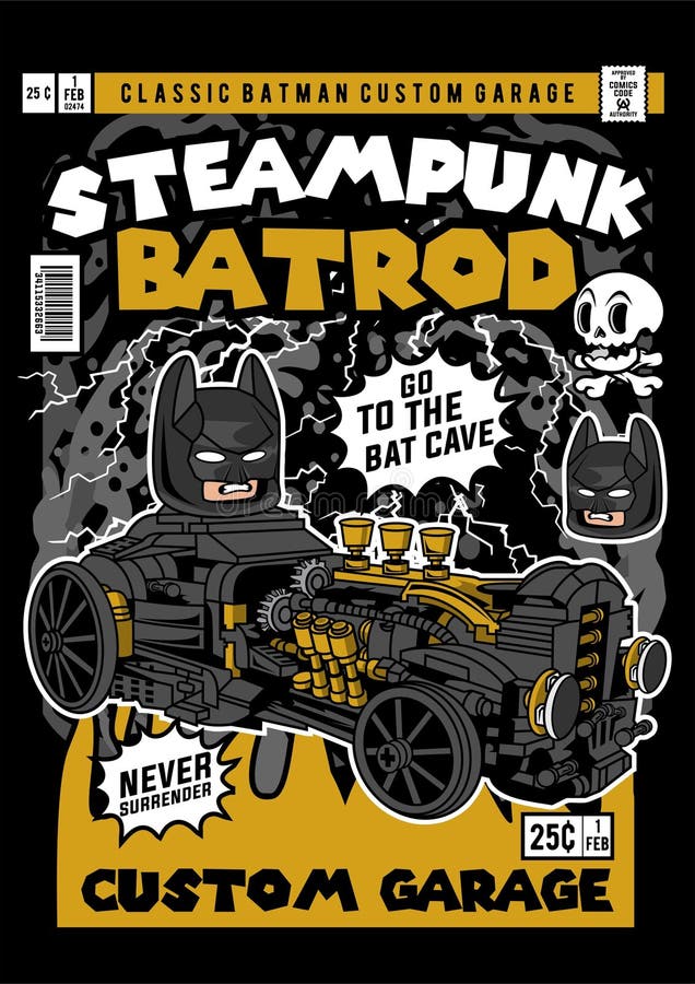 Steampunk Bat Rod stock illustration. Illustration of artwork - 324366750