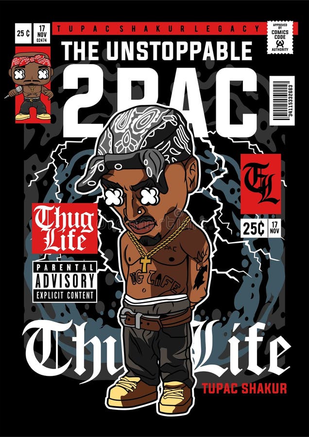 Tupac stock illustration. Illustration of games, face - 324366811