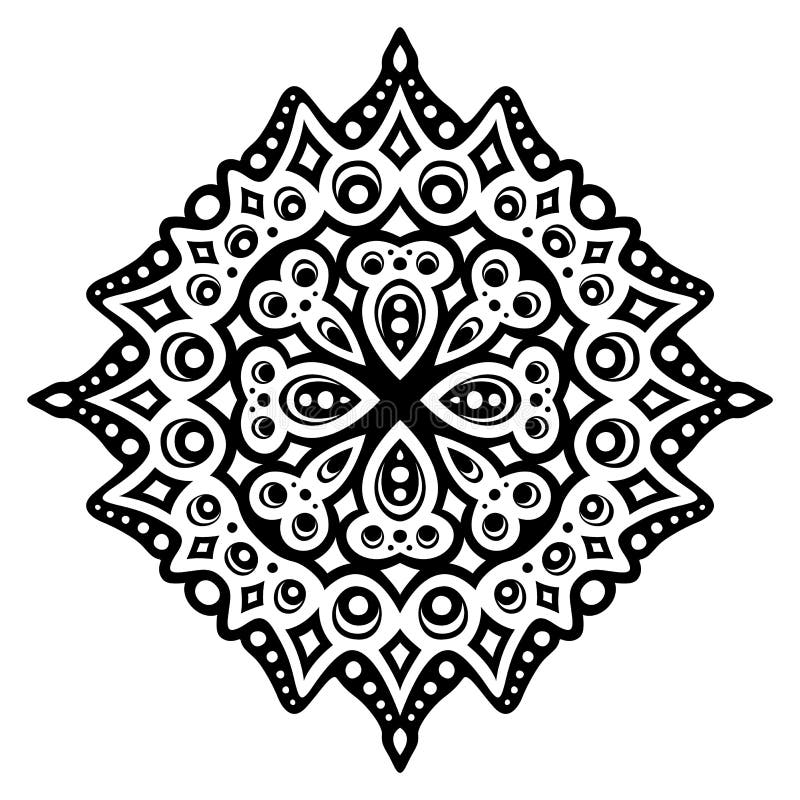 Clip Art with Isolated Abstract Black Pattern Stock Vector ...