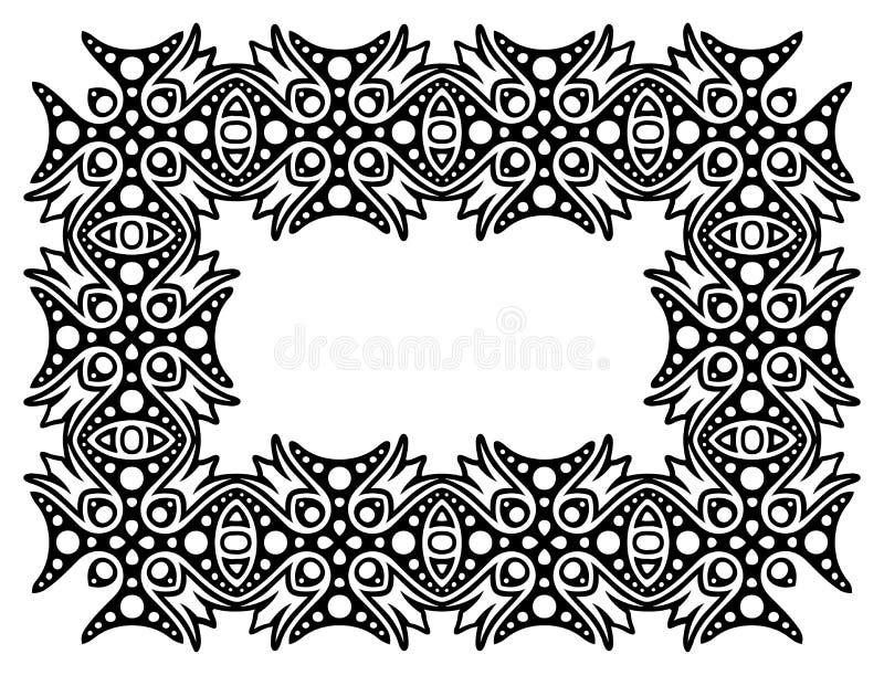 Clip Art with Isolated Black Rectangle Frame Stock Vector ...