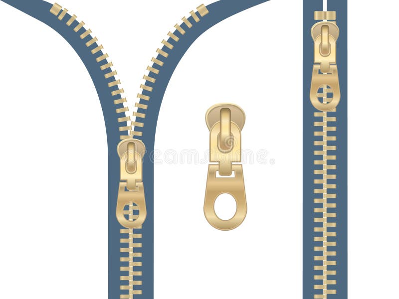 Clip-art of Zipper on Jacket Stock Vector - Illustration of fabric ...