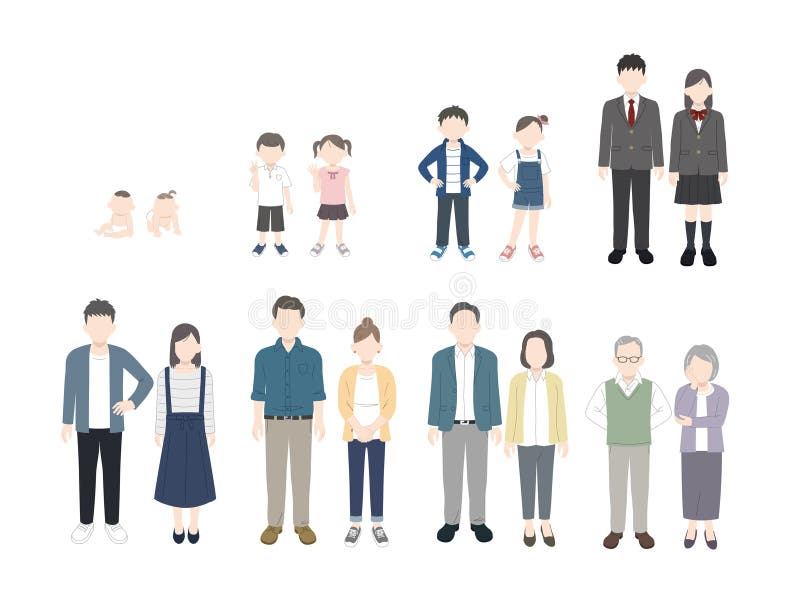 People All Ages Stock Illustrations – 706 People All Ages Stock ...