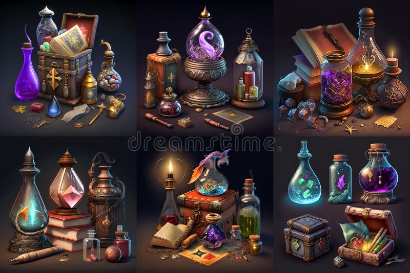 Clip Art Set of Magical Item, Witchcraft Kit Stock Illustration ... Clip Art Set of Magical Item, Witchcraft Kit Stock Illustration ...