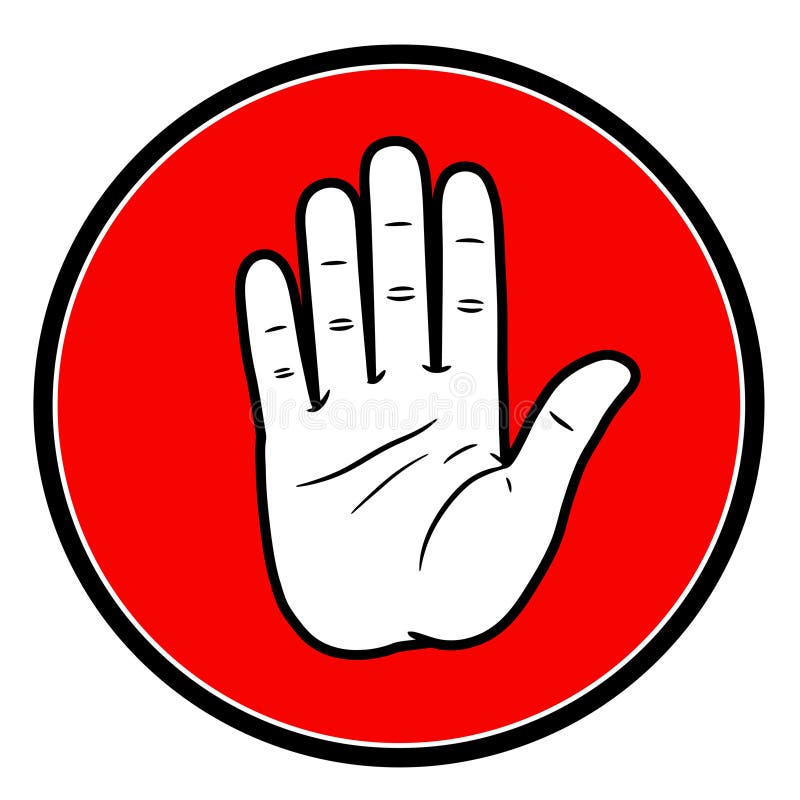 Clip art stop hand stock vector. Illustration of traffic - 364619189