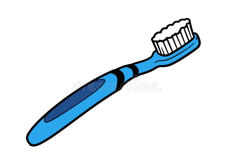 Clip art of toothbrush stock vector. Illustration of toothbrush - 367510793