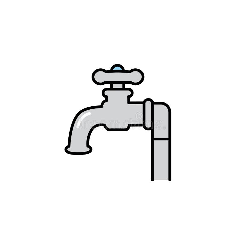 Illustration of waterworks stock vector. Illustration of faucet - 264363704