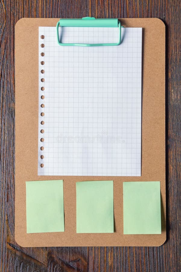 Clip Board with Blank Paper and Notes Stock Photo - Image of ...