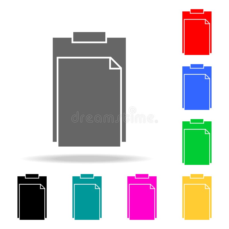 Clip Board Icon. Elements in Multi Colored Icons for Mobile Concept and ...