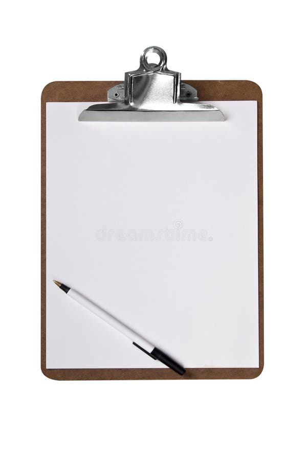 Clip board with paper stock image. Image of message, board - 3344309