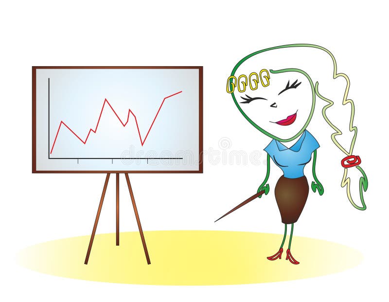 Clip at the Board with the Schedule Stock Vector - Illustration of girl ...