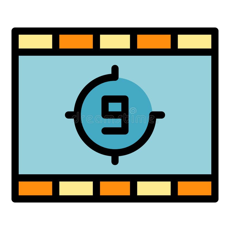 Clip Countdown Icon Color Outline Vector Stock Vector - Illustration of ...