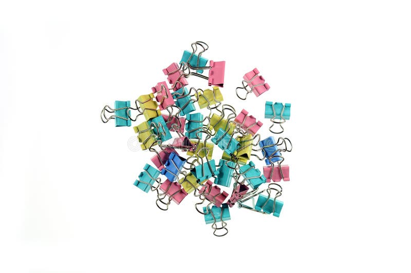 Clip Del Color Y Notas Pegajosas Amarillas Imagen de archivo - Imagen ...