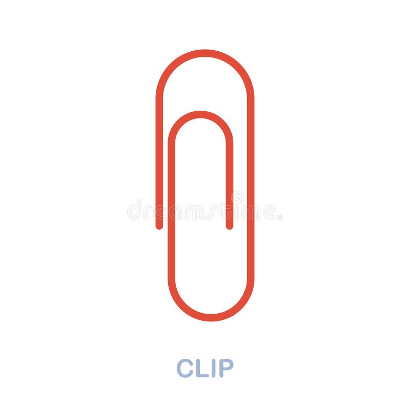 Clip Flat Icon. Colored Element Sign from Office Tools Collection. Flat ...