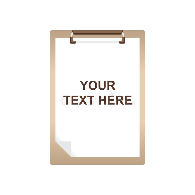 Clip Folder and Document Blank Paper for Note Isolated Stock Vector ...