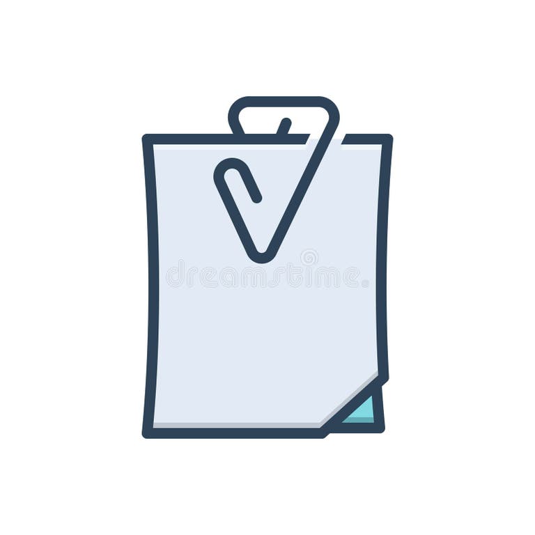 Color Illustration Icon for Clip, Document and Report Stock ...
