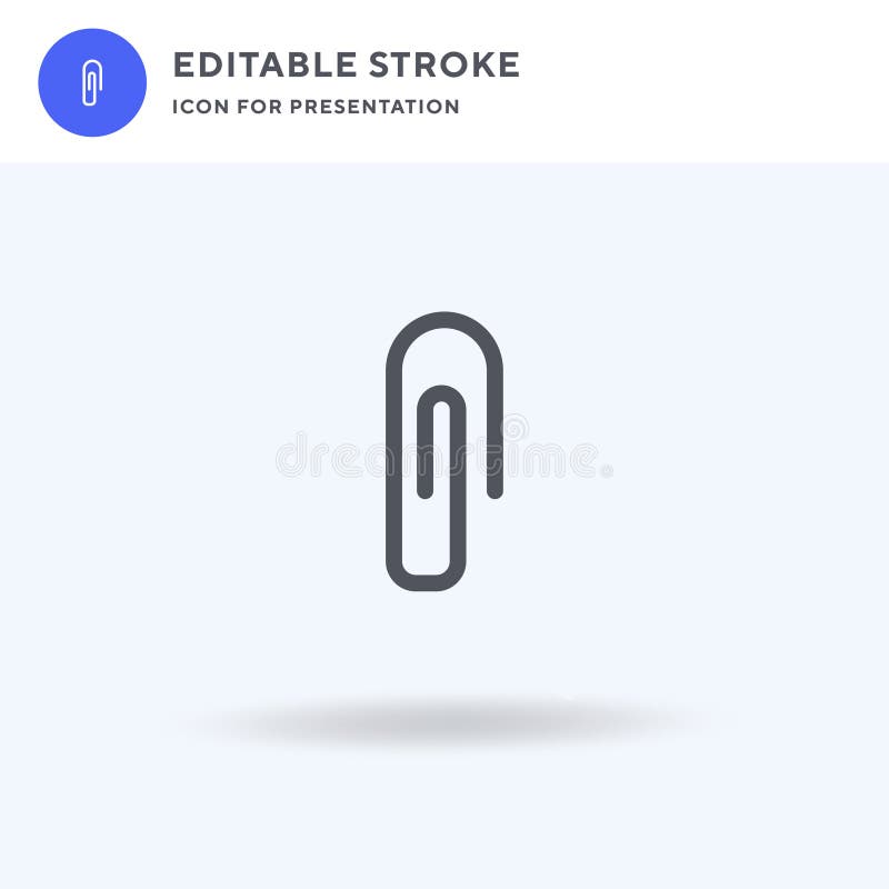 Clip Icon Vector, Filled Flat Sign, Solid Pictogram Isolated on White ...