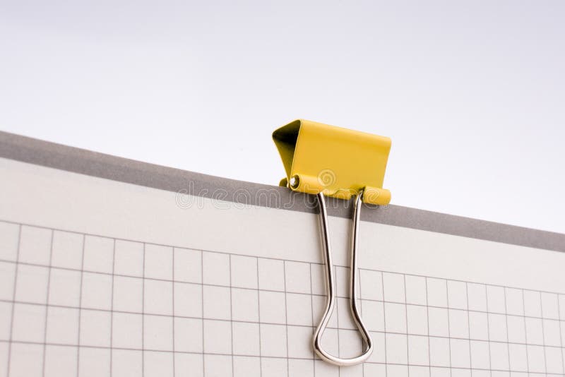 Clip on a notebook stock image. Image of metal, classroom - 67077297