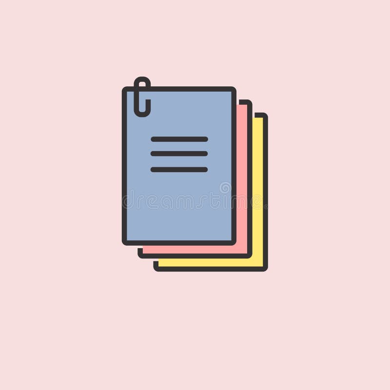 Clip Paper Icon. Element of Color Education for Mobile Concept and Web ...