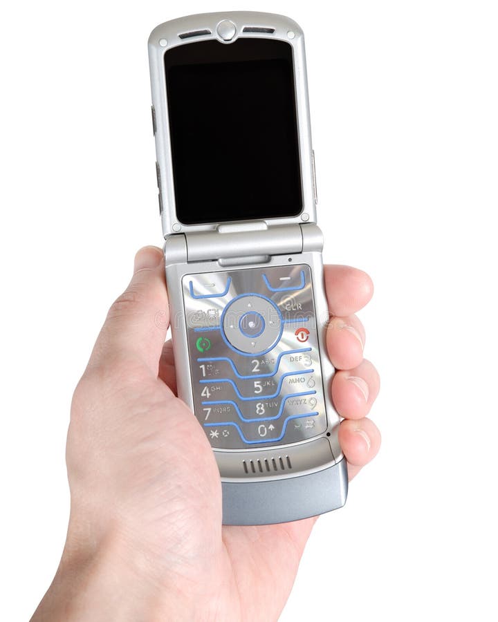 Cellular Telephone in Hand stock image. Image of male, hand - 343115
