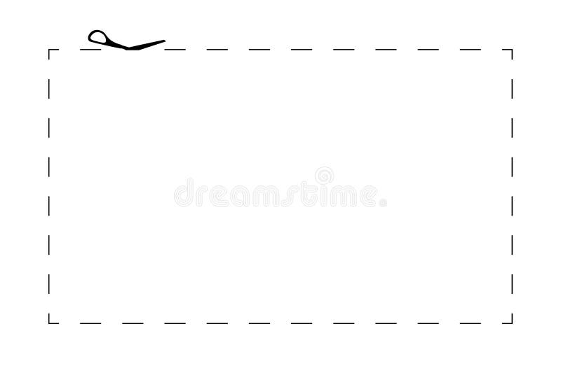 Coupon dotted cut line. stock vector. Illustration of boundary - 173600059