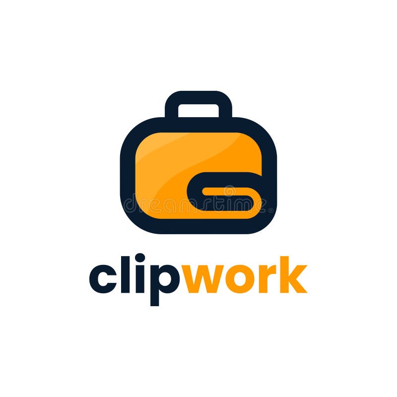Clip Work Logo Design Template Stock Vector - Illustration of office ...