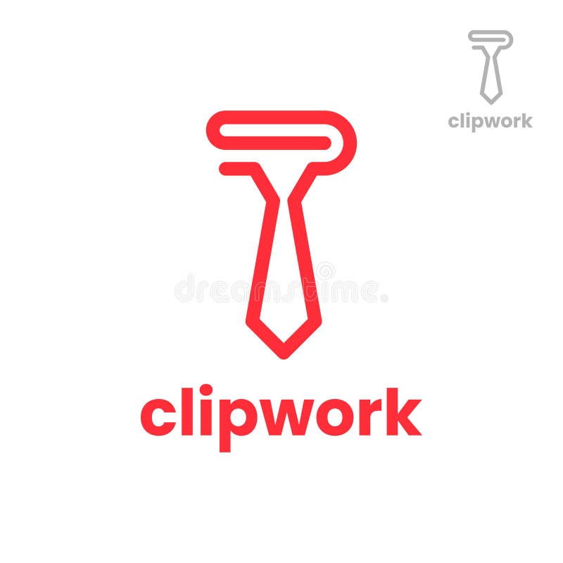 Clip Work Logo Design Template Stock Vector - Illustration of concept ...