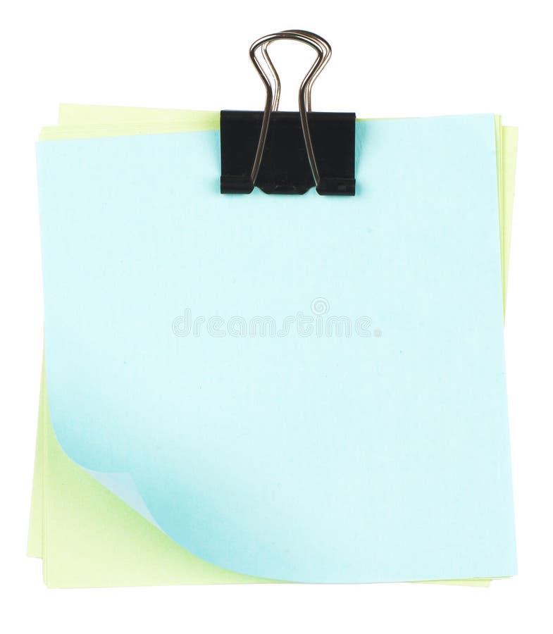 Clip y notas coloridas foto de archivo. Imagen de lista - 64288092