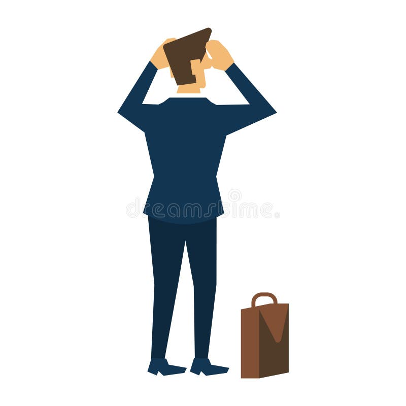 Clipart of Cartoon Version of Businessman Fail Stock Vector ...