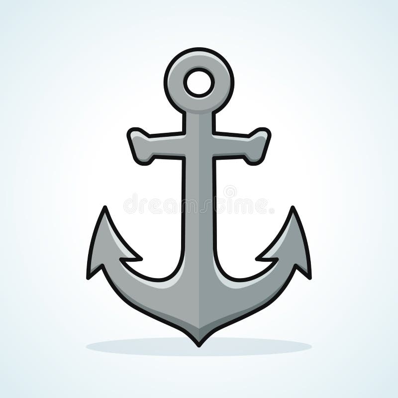 Clipart Del Diseño Del Icono Del Ancla Del Vector Ilustración del ...