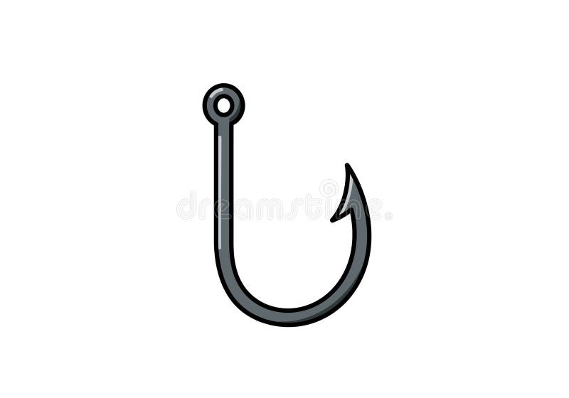 Clipart fish hook stock vector. Illustration of fishing - 366195269