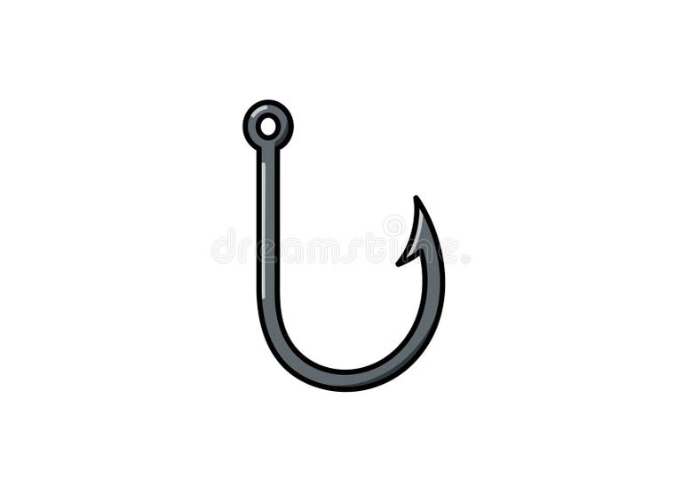 Clipart fish hook stock vector. Illustration of fishing - 366195269