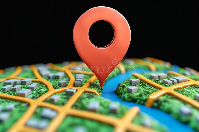 Clipart Navigating through 3D Space Location Search Concept in 3D on ...
