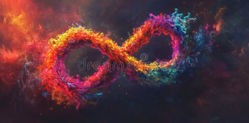 Clipart of a Panoramic Infinity Symbol with Abstract Elements and ...