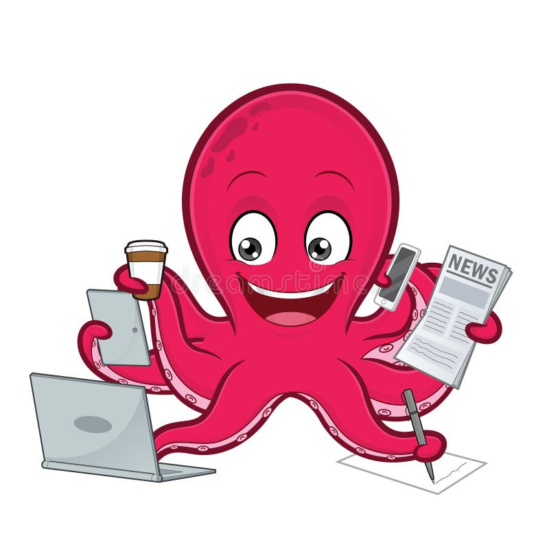 Octopus Multitasking Stock Illustrations – 69 Octopus Multitasking ...