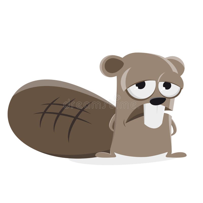 Sad beaver clipart stock vector. Illustration of mammal - 112520454