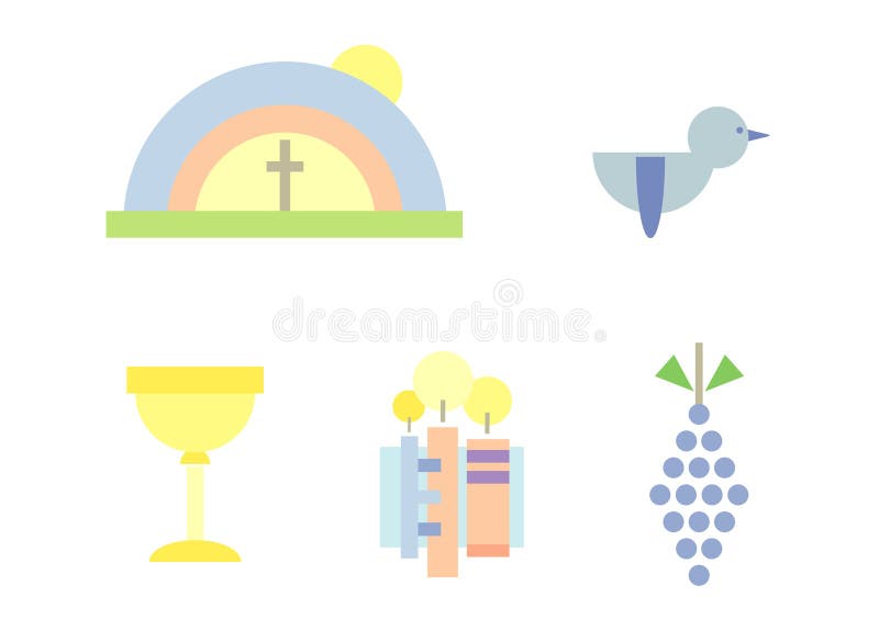 Clipart Set: Holy Communion Stock Vector - Illustration of heart ...