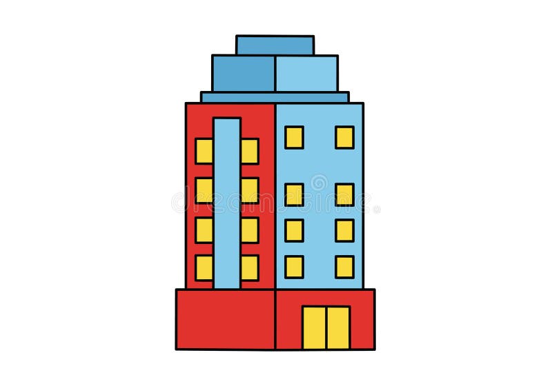 Clipart skyscraper stock illustration. Illustration of tall - 367280093