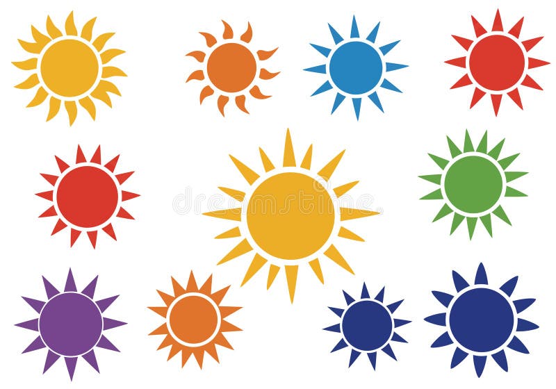 Clipart Suns Illustration Design Stock Vector - Illustration of energy ...
