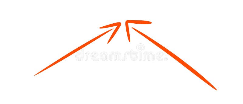 Symbol Element Two Arrows Pointing in One Direction Illustration Stock ...