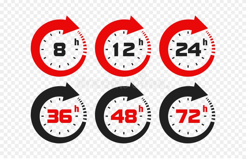 Clocks Time Hours Icon Arrow Label Stock Vector - Illustration of ...