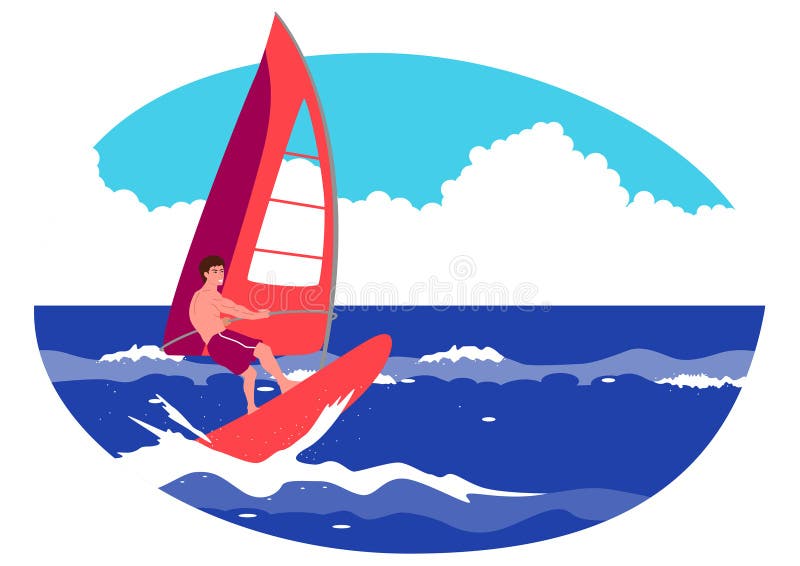 Cartoon Windsurfer Stock Illustrations – 384 Cartoon Windsurfer Stock ...