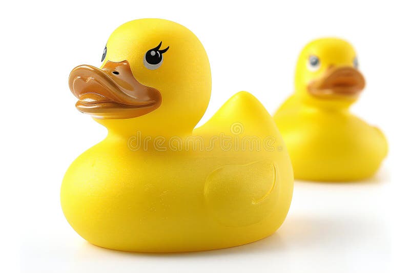 Clipart of Yellow Rubber Duck, Isolated on White Background, High ...
