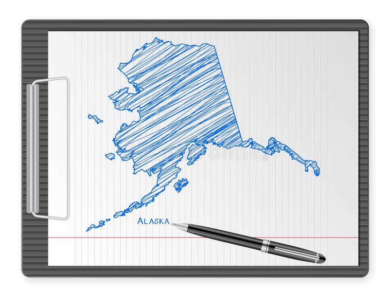 Clipboard Alaska map stock vector. Illustration of alaska - 91701071