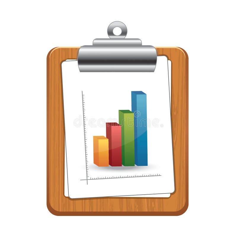 Clipboard with Bar Graph. Vector Illustration Decorative Design Stock ... Clipboard with Bar Graph. Vector Illustration Decorative Design Stock ...