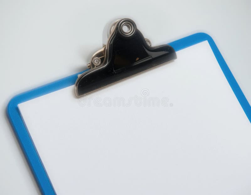 Clipboard with Blank Paper and Blue Border for Note Taking Stock ...