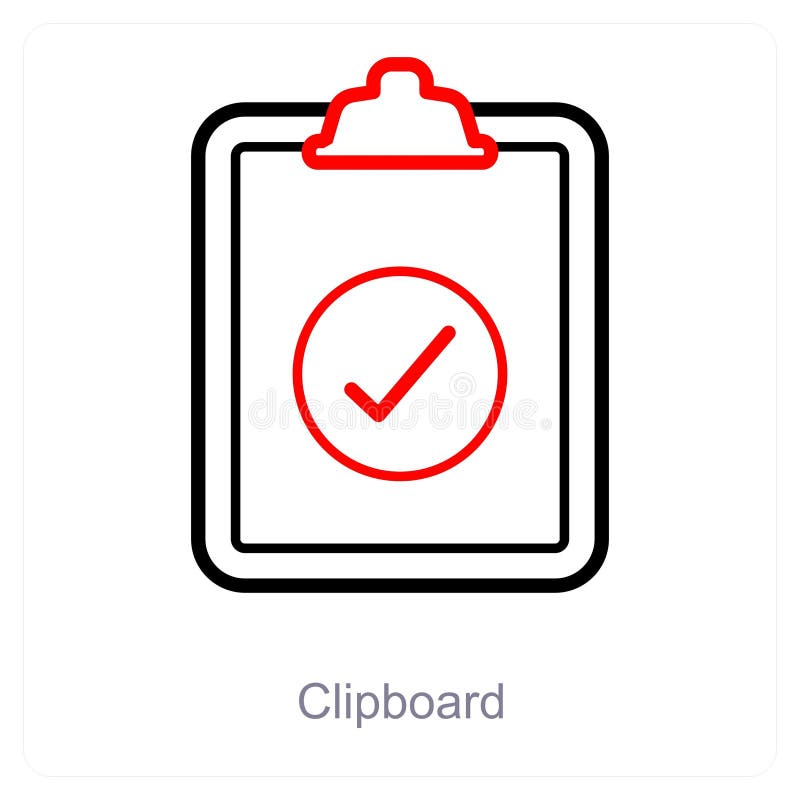 Clipboard and Check Icon Concept Stock Vector - Illustration of page ...