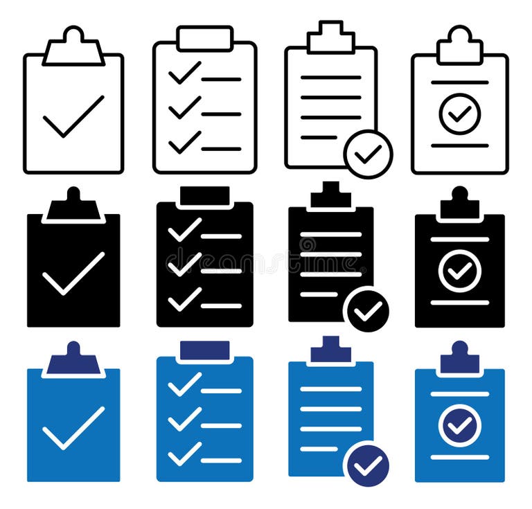 Clipboard Check Icon Vector Stock Vector - Illustration of template ...