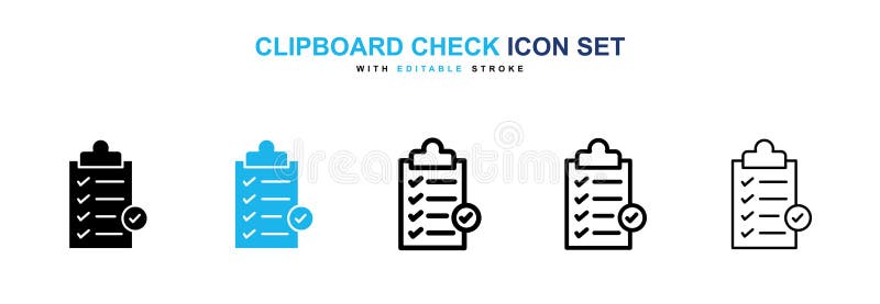 Clipboard Check Icon Vector Stock Vector - Illustration of table, edit ...